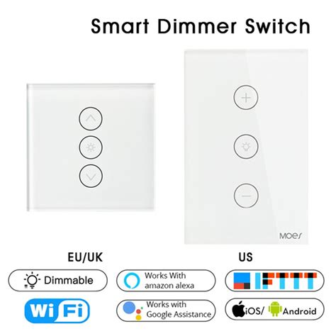 Wifi Smart Wall Touch Light Dimmer Switch EU/UK/US Standard APP Remote ...