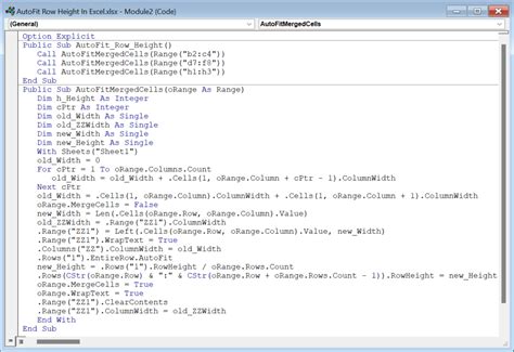 Image result for VBA Code for Excel AutoFit
