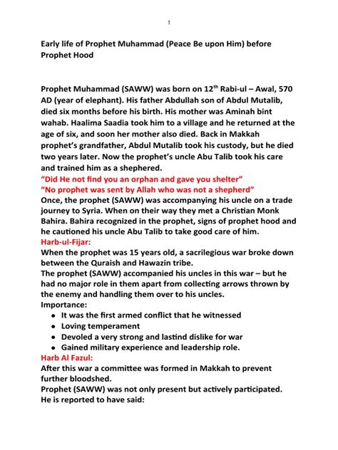 Image result for Prophet Muhammad Early-Life