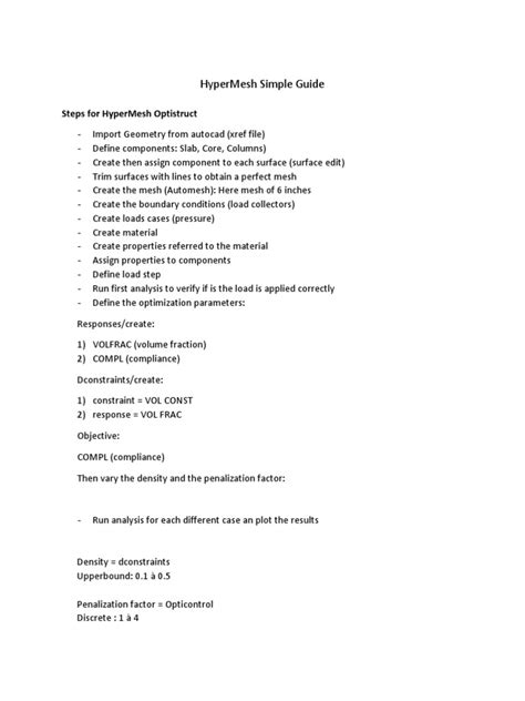 Image result for Workflow HyperMesh OptiStruct