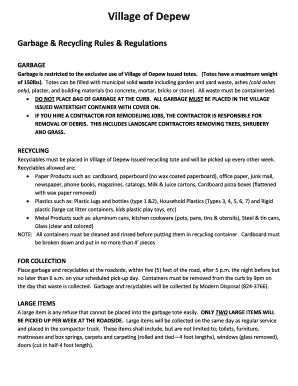 Image result for Regulated Garbage Form