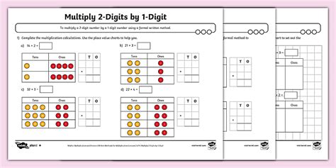 Image result for Multiplying Two-Digit Numbers by One Digit Numbers Twinkl