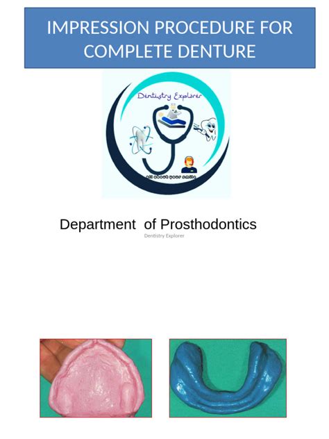 Image result for Impression Procedure