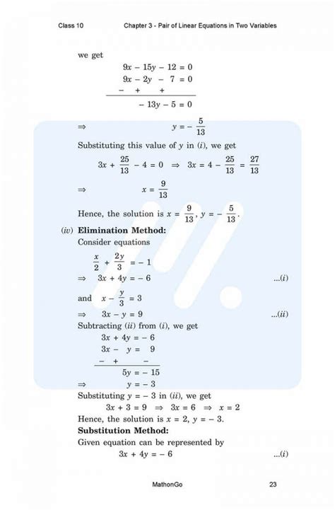 Image result for Class 10 Math Chapter 3 Solution