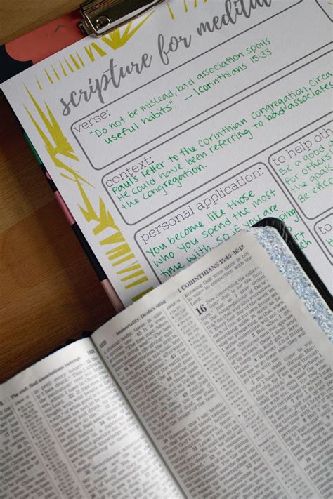 Image result for Scripture Meditation Worksheets