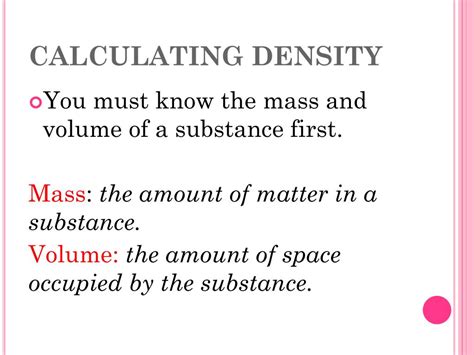 Image result for Calculating Density Formula