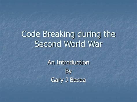 Image result for Code-Breaking War Patterns