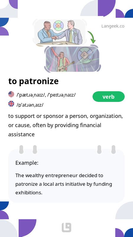 Image result for Patronize Examples