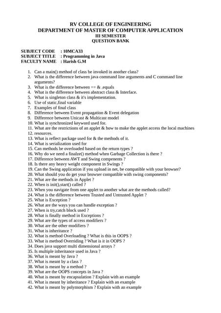 Image result for Java Question Bank