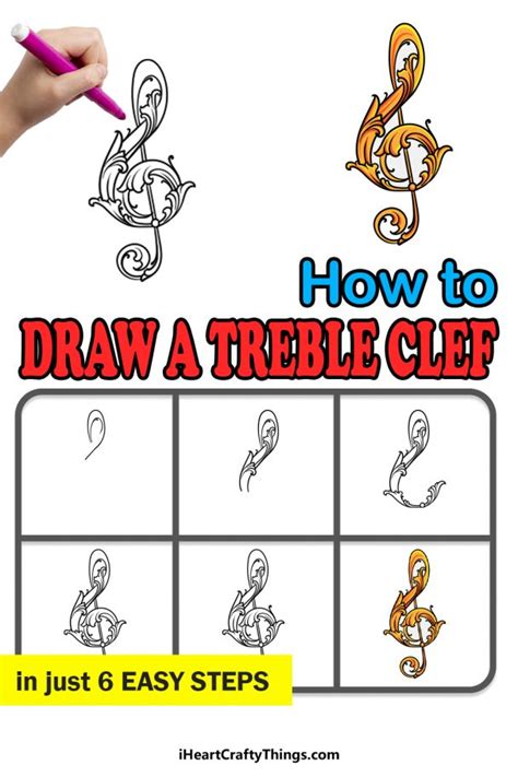 Image result for How to Draw a Treble Clef