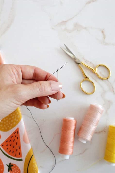 Image result for How to Thread Needle with 1 Strand