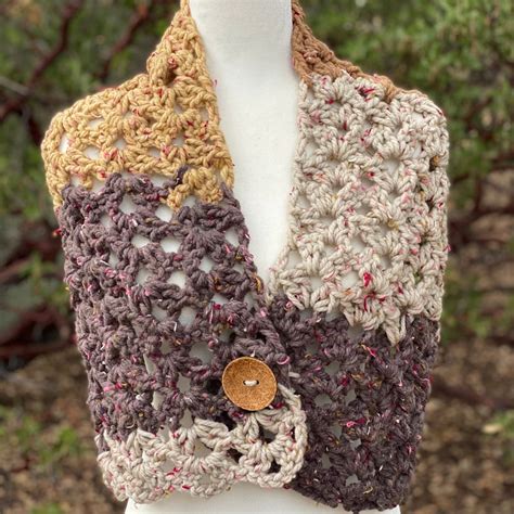Image result for One-Button Crochet Wrap Pattern