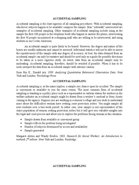 Image result for Accidental Sampling