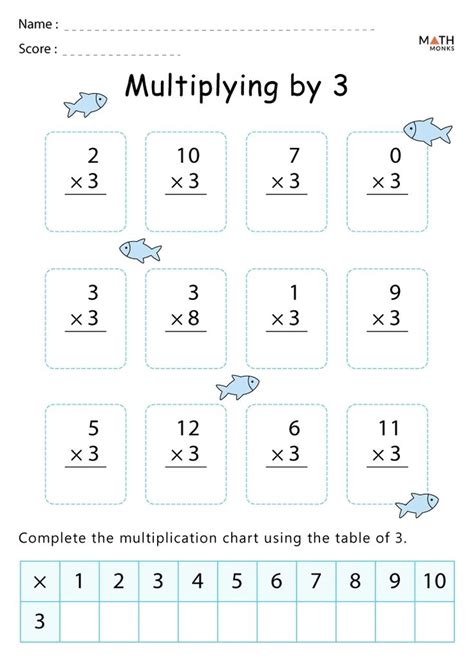Image result for Multiplying 3 Numbers Worksheet