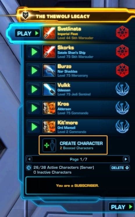 Image result for SWTOR Character Creation