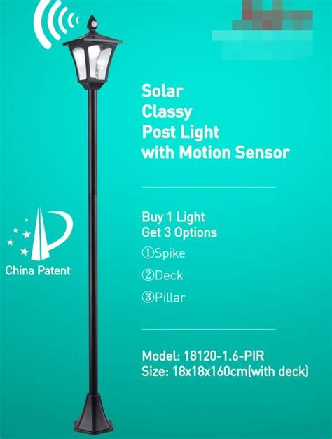 Image result for Post LED Light Solar Motion
