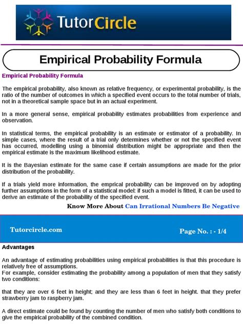 Image result for Empirical Probability Formula