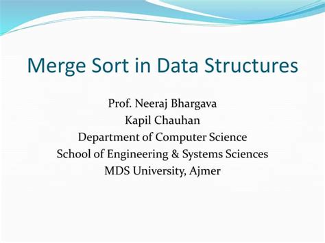 Image result for Merge Sort Lecture