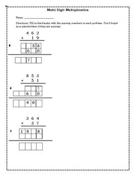 Image result for Multi-Digit Multiplication Notes