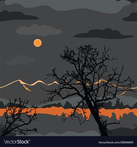 Mountain scenery Royalty Free Vector Image - VectorStock