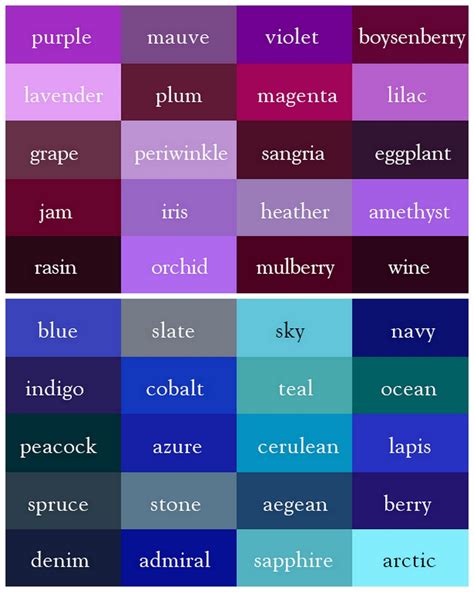 Image result for Color Synonyms