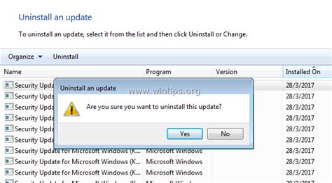 Image result for Uninstall Updates Windows 1.0
