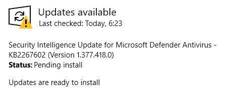 Image result for Defender Manual Updates Windows 1.0