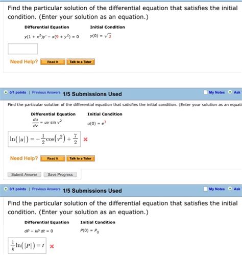 Image result for Particular Solution Example