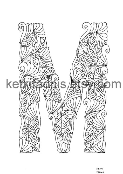 Image result for Coloring Block Letters Printable M