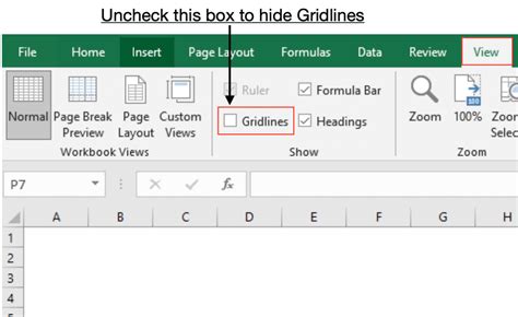 Image result for Hide Gridlines Excel
