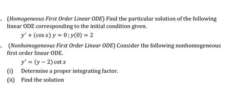 Image result for How to Solve First Order Linear Ode