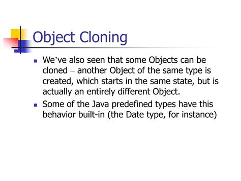 Image result for Object Cloning in Java Define