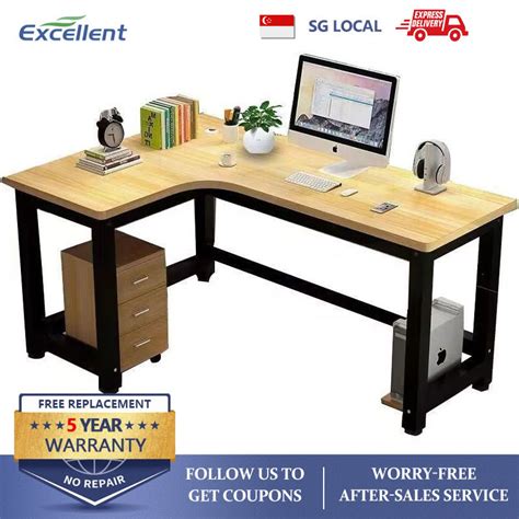 Image result for Computer L-Shape Table Simple