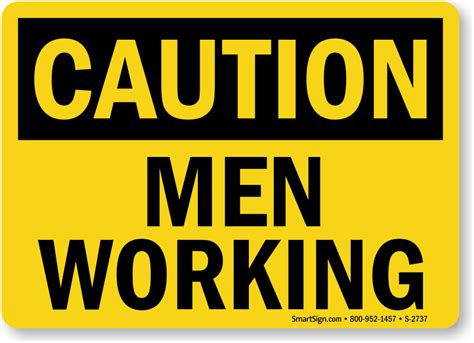 Image result for Men Working Sign Paper