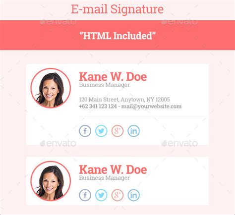 Image result for HTML Email Signature Sample