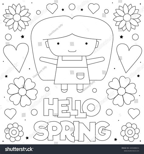 Image result for Hello Spring Coloring Page