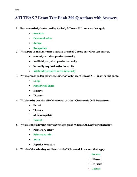 Image result for Examples of Questions On ATI Teas Test