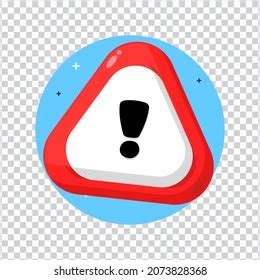 Red Triangle Warning Sign On Blank Stock Vector (Royalty Free ...
