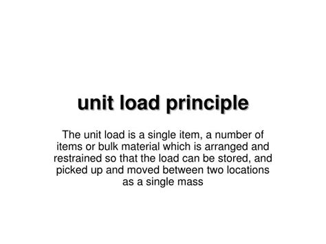 Image result for Unit Load Approach