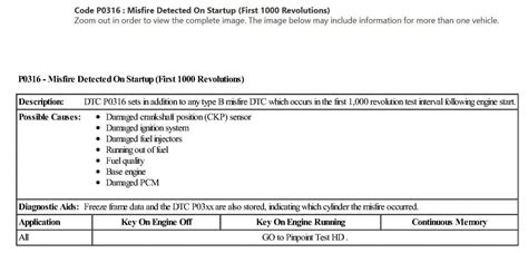 Image result for Error Code P0316 Ford