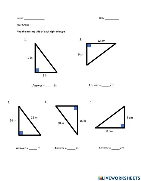 Image result for Right Triangle Pythagorean Theorem Examples