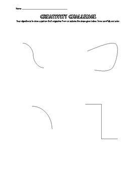 Image result for Creativity Challenge Template