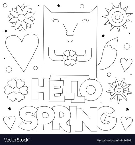 Image result for Hello Spring Coloring Page