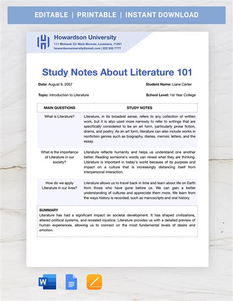 Image result for Structured Notes Template