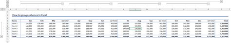 Image result for How to Group Excel Columns