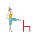 Standing Hamstring Stretch On Chair Yoga| Yoga Sequences, Benefits ...