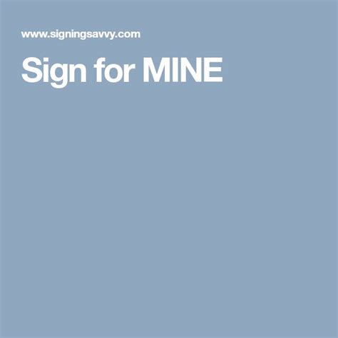 Image result for Mine Sign Language