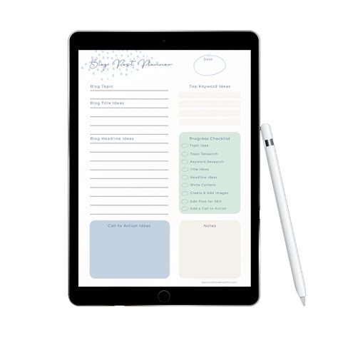 Image result for Free Download Printable Blog Post Planner