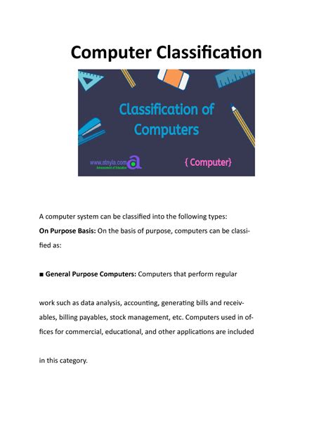 Image result for Computer Classification Definition