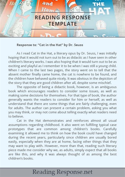 Image result for Reader Response Example